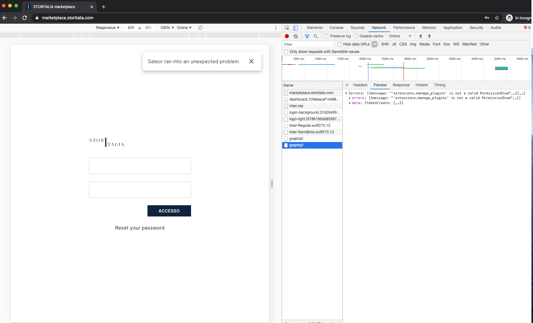 Unable to Login into DashBoard as SuperUser · Issue #484 · saleor/saleor-dashboard · GitHub