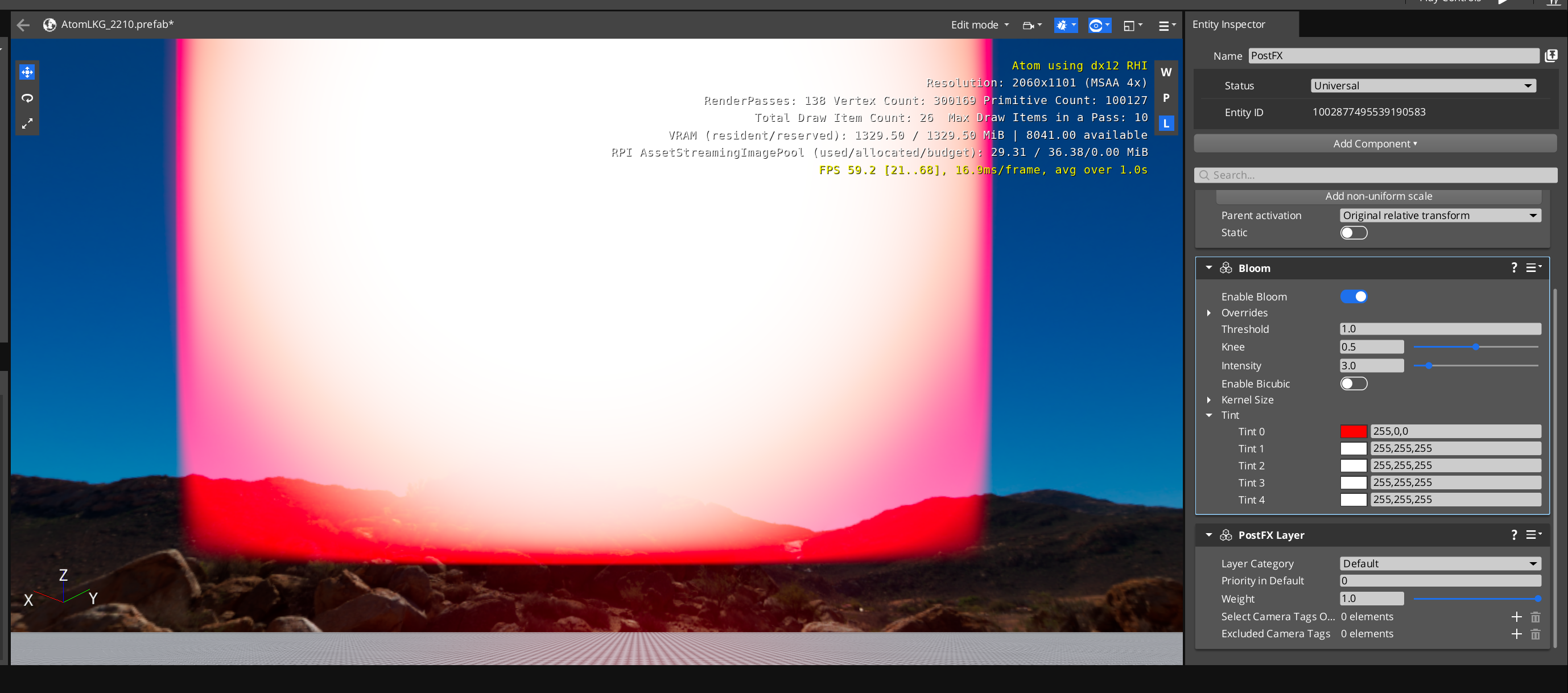 Bloom postfx component has a harsh cutoff · Issue #12231 · o3de/o3de · GitHub