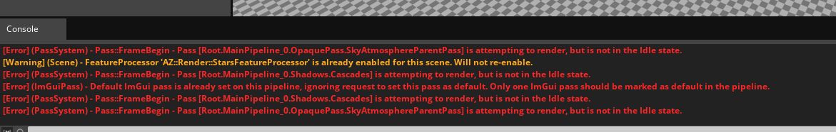Sky Atmosphere component reports errors in console when is added to entity · Issue #12233 · o3de ...