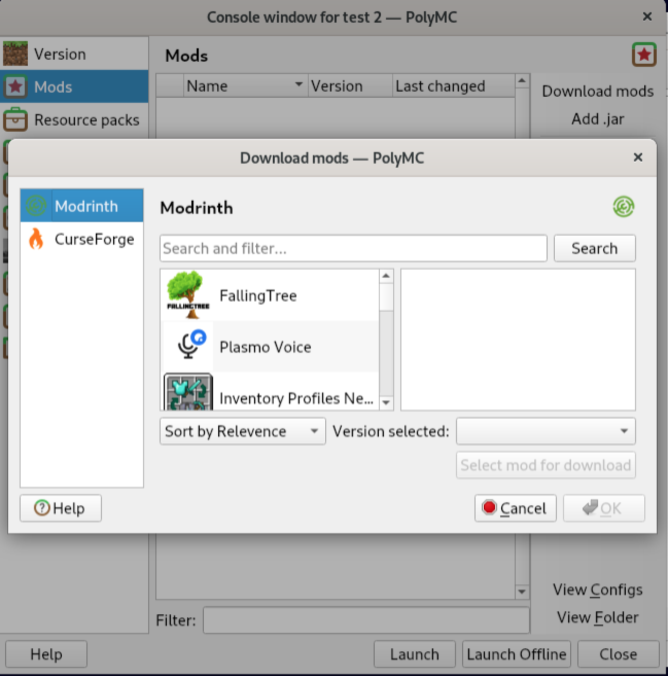 Download mod dialog is too small by default · Issue #404 · PolyMC/PolyMC · GitHub