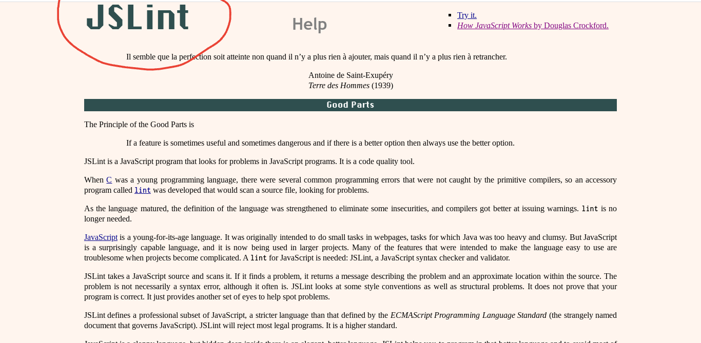 Added links to homepage by UnrealApex · Pull Request #337 · jslint-org/jslint · GitHub