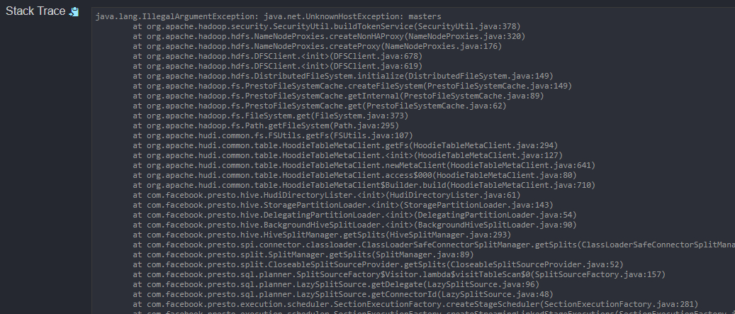 presto0.278-hive catalog-UnknownHostException · Issue #18803 · prestodb/presto · GitHub