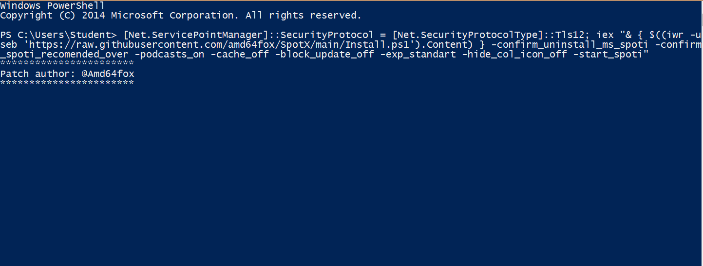 Powershell install stopping - bytemeta