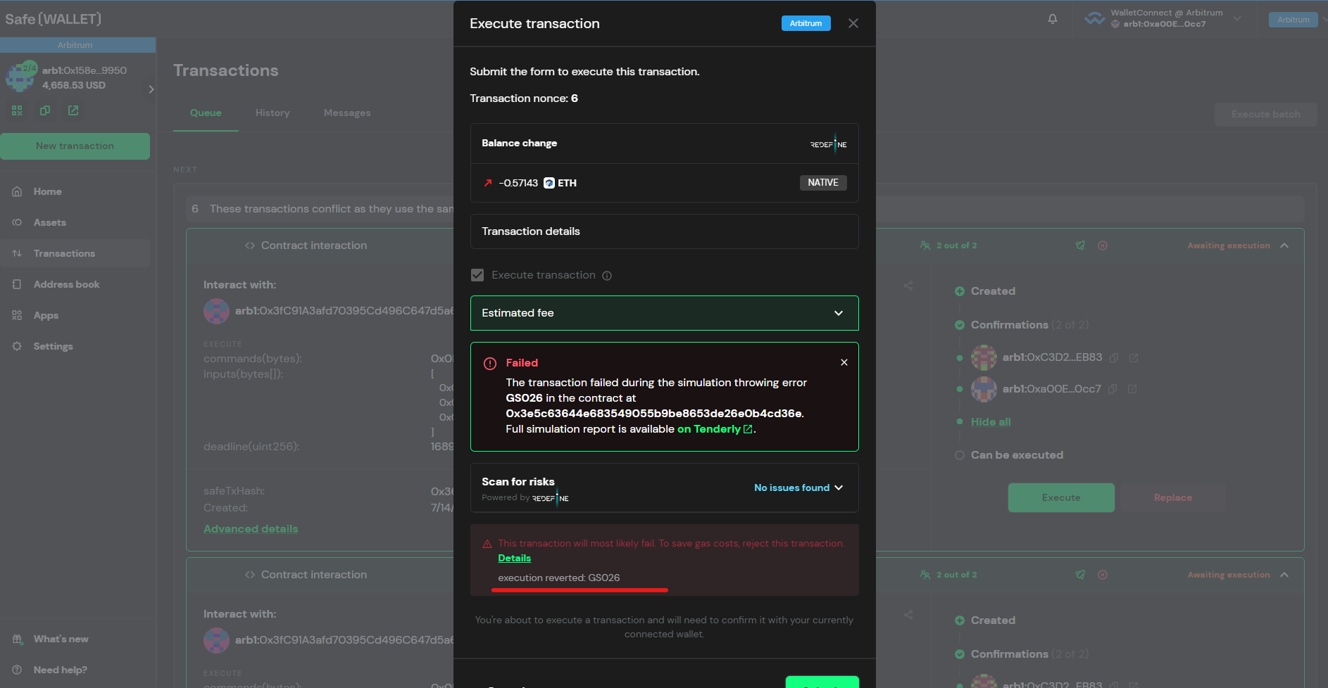 Cannot execute keeps getting error GS026 even for new submissions · Issue #230 · 5afe/safe ...