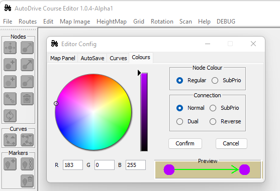 Bidirectional Subroute color brilliance setting · Issue #52 · KillBait/AutoDrive_Course_Editor ...