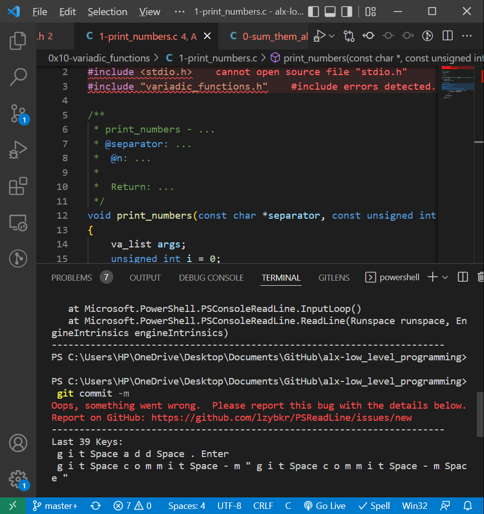 Error · Issue 3273 · Powershellpsreadline · Github 