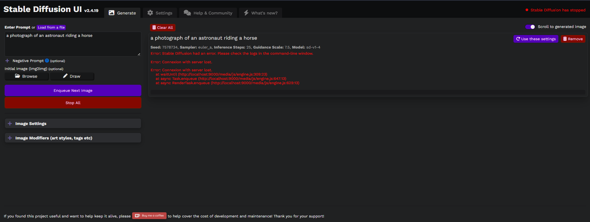 The server is not available. · Issue #656 · easydiffusion/easydiffusion · GitHub