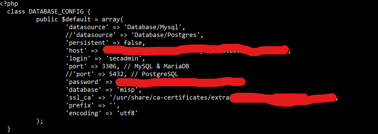 Error When Trying to Connect to Remote Database · Issue #7423 · MISP/MISP · GitHub