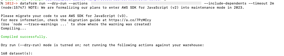 Dataform Dry Run Fails With Large Number Of Actions · Issue 1541 · Dataform Codataform · Github 2745