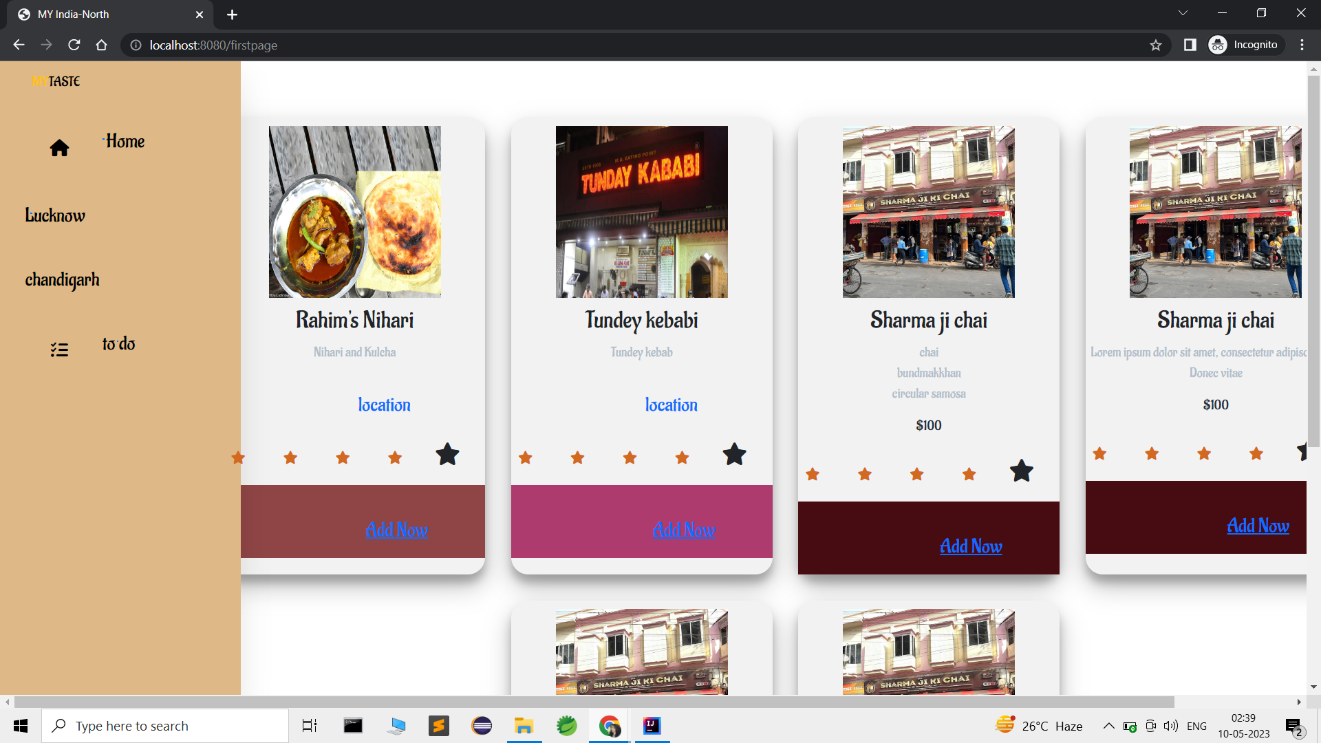 GitHub - shagufta526/foodies-list: It is a web application which consists of the details of all ...