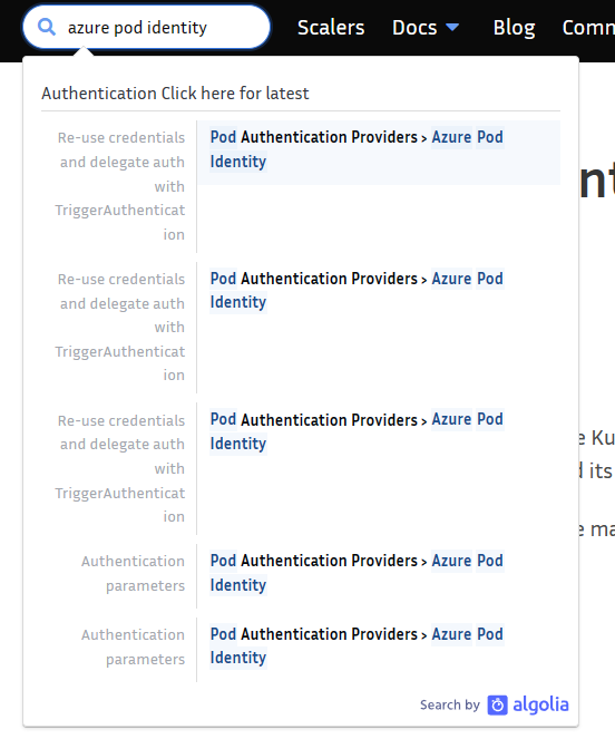 Add version number to doc search results · Issue #619 · kedacore/keda-docs · GitHub