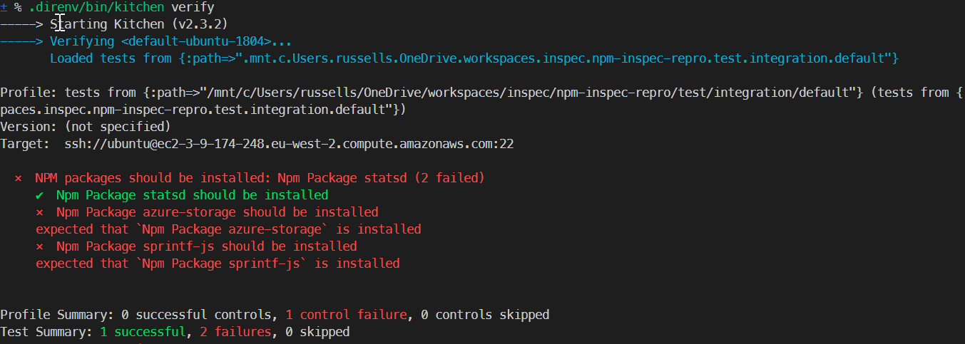 NPM Resource does not report on local package installations properly · Issue #4290 · inspec ...