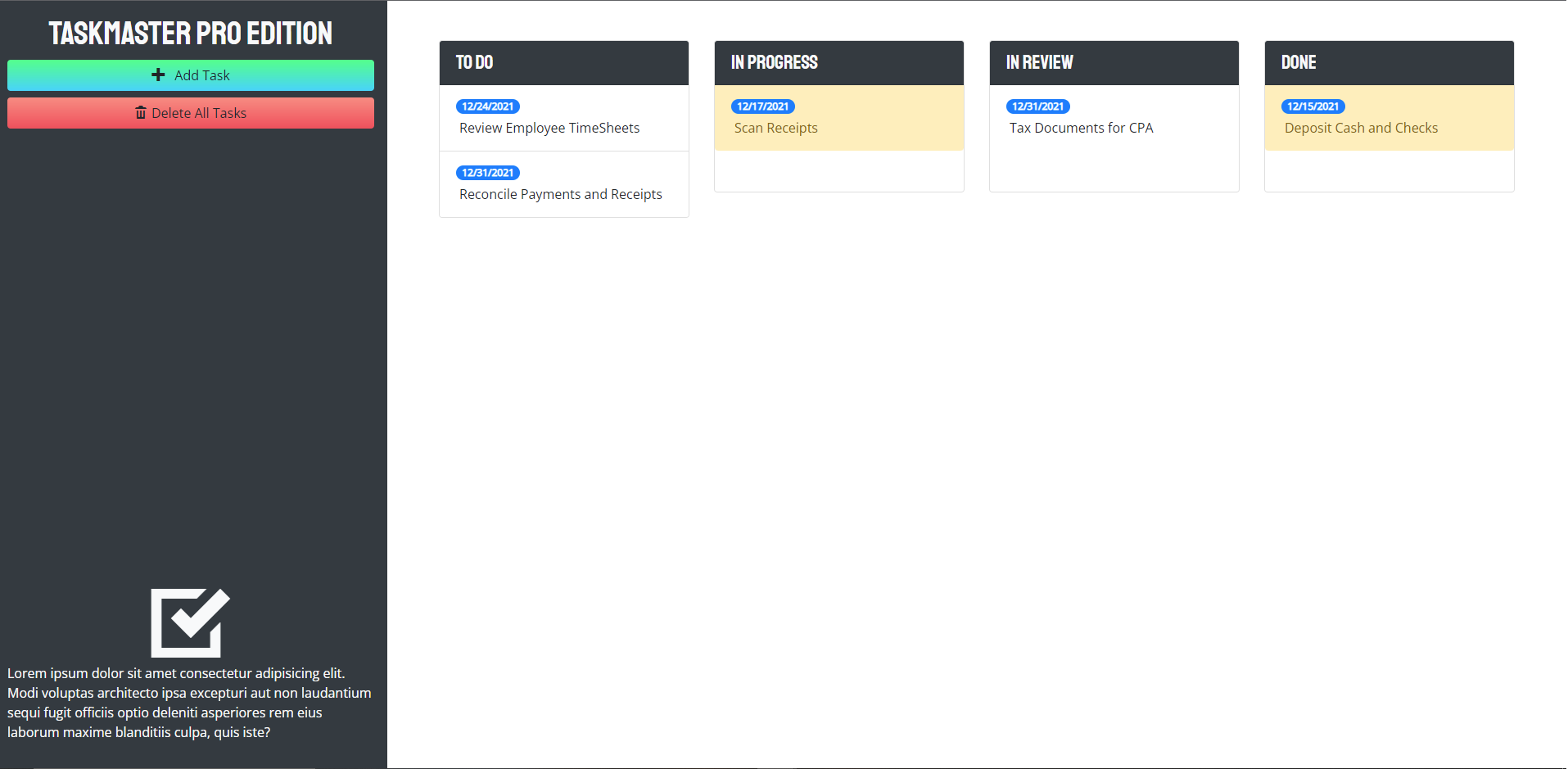 GitHub - Xavy-Romeo/taskmaster-pro: A task manager app with draggable components. Move between ...