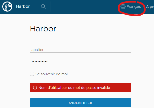 Impossible To Login With Default Language · Issue 9779 · Goharborharbor · Github