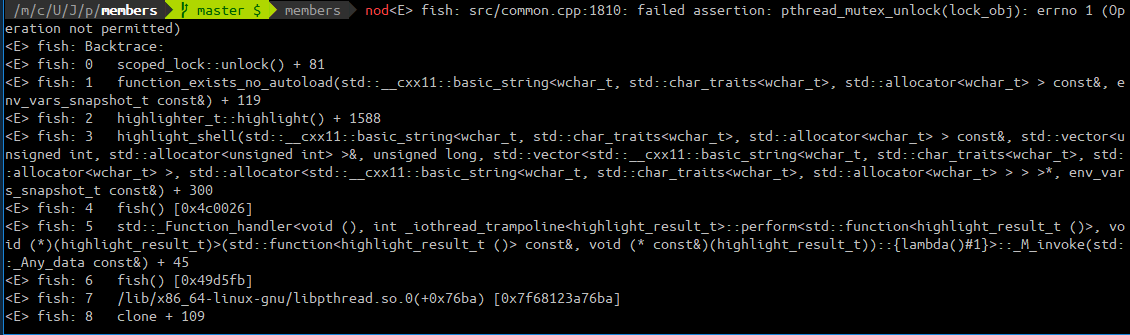 fish shell crashing with partial command entered · Issue #2524 ...