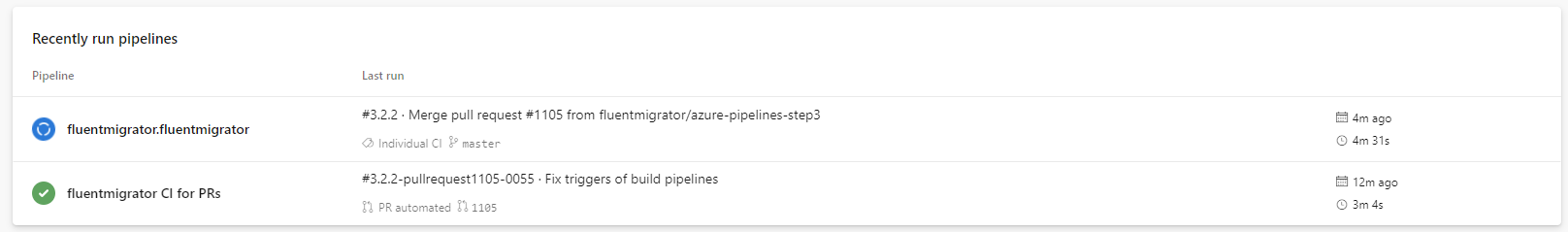 Moving to a different CI/CD service · Issue #1061 · fluentmigrator/fluentmigrator · GitHub