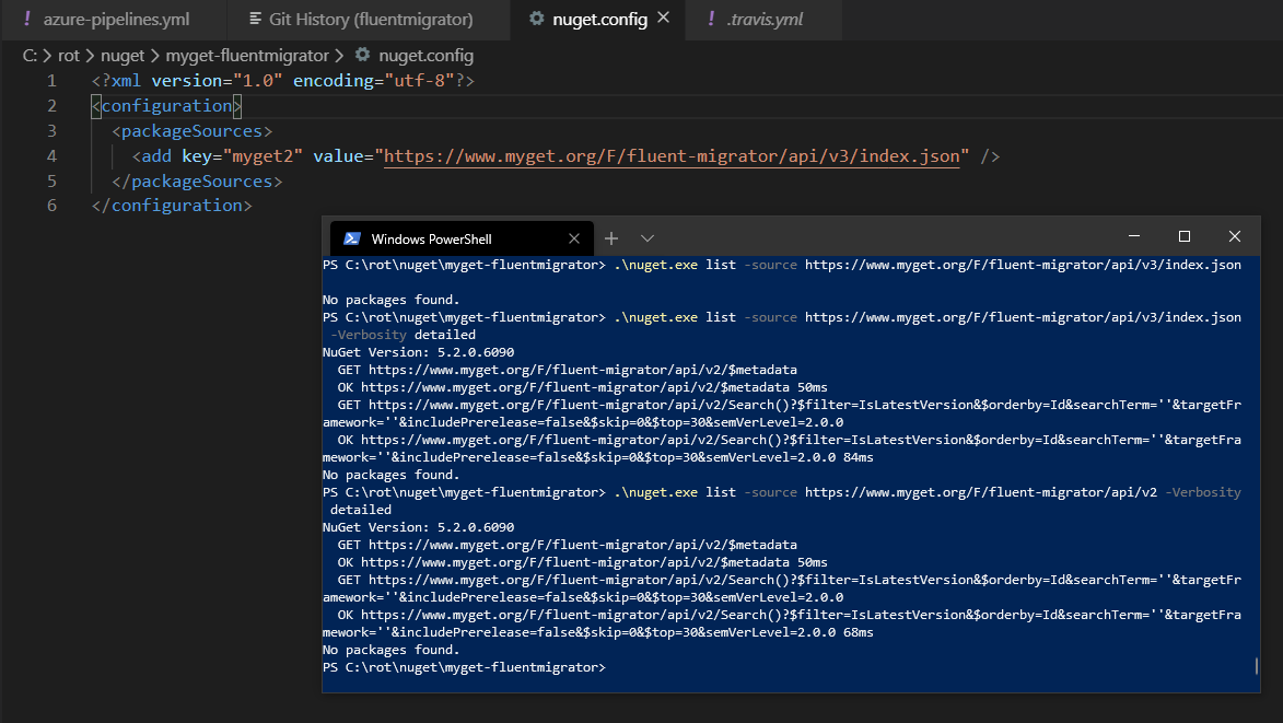 Replace MyGet with Azure Artifacts feed · Issue #1180 · fluentmigrator/fluentmigrator · GitHub