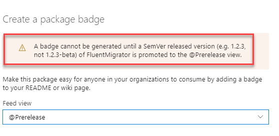 Replace MyGet with Azure Artifacts feed · Issue #1180 · fluentmigrator/fluentmigrator · GitHub