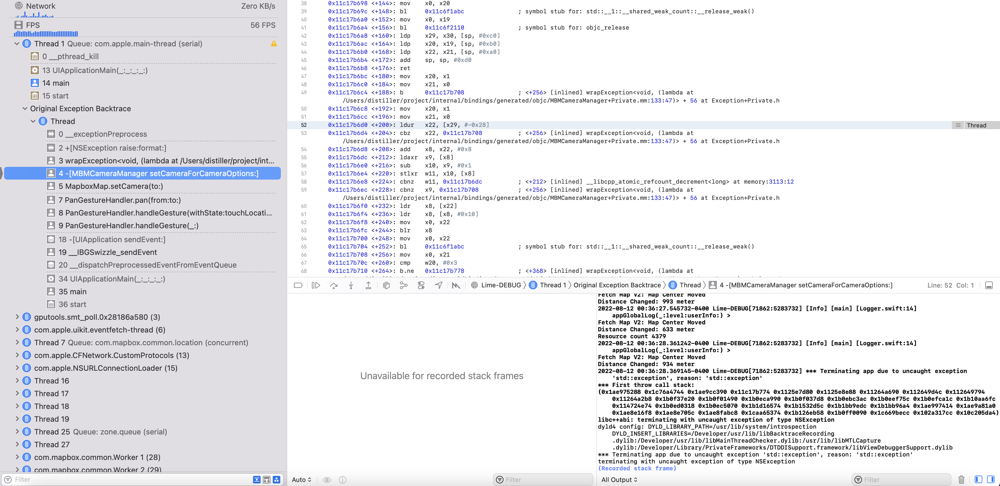 map box crashes panning around · Issue #1530 · mapbox/mapbox-maps-ios · GitHub