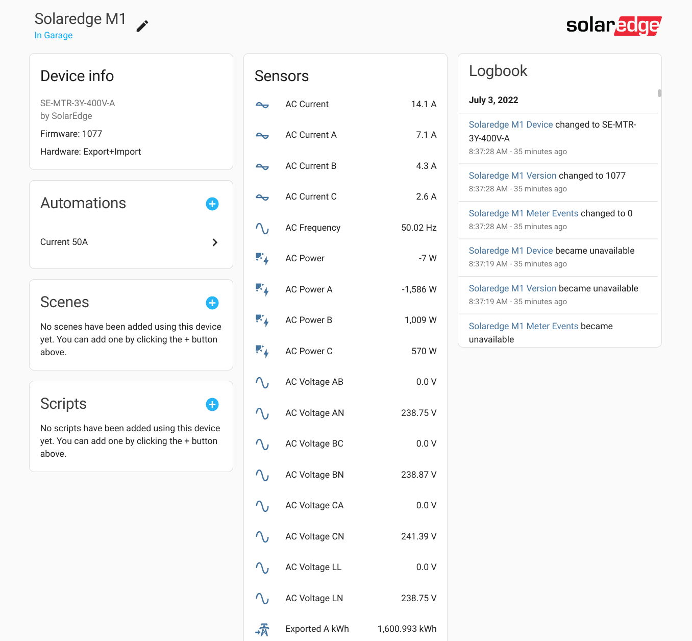 Platform solaredge_modbus_multi does not generate unique IDs. · Issue #50 · WillCodeForCats ...