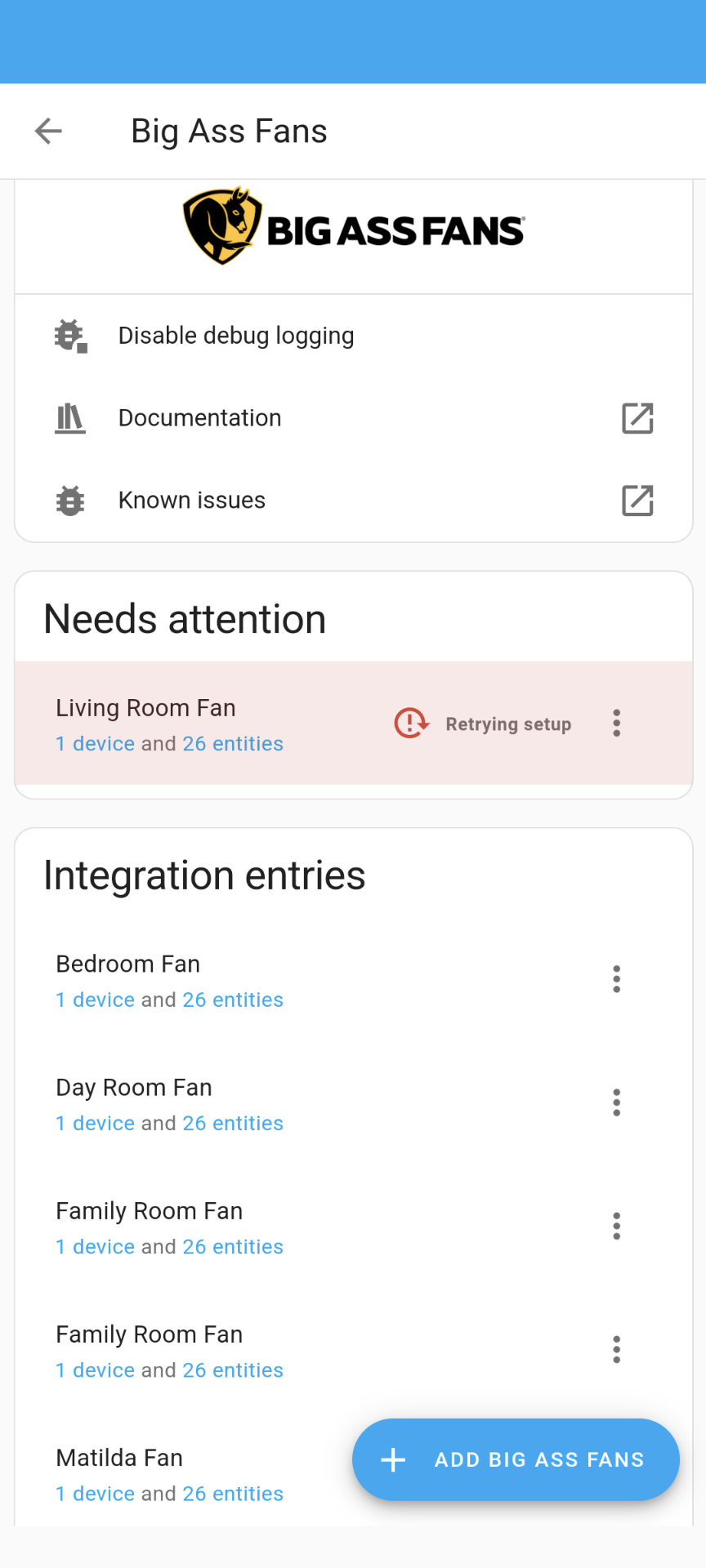 Baf Integration Assertionerror · Issue 94047 · Home Assistantcore · Github 