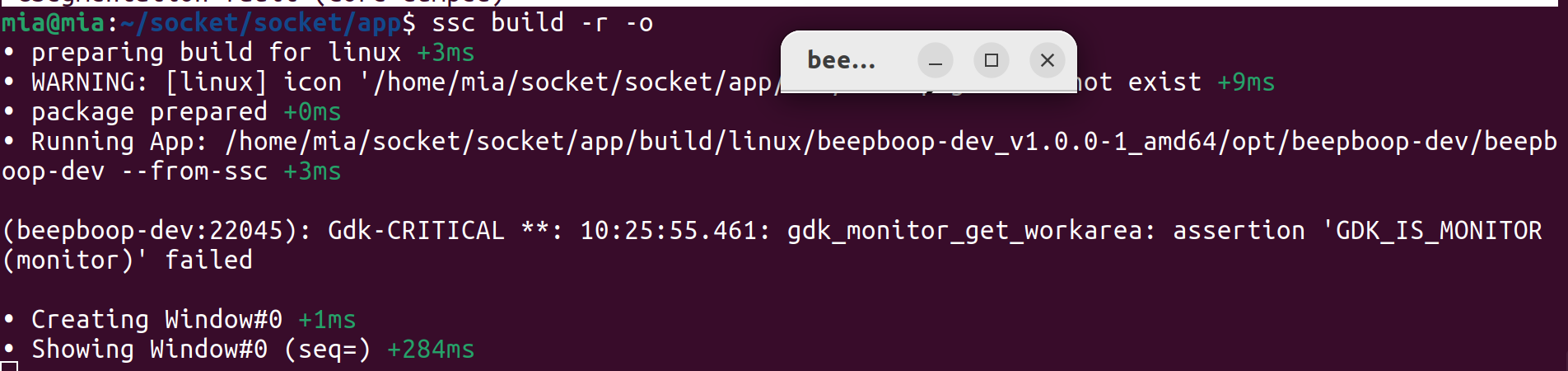 The Terminal Shows Bugs After The App Builds On Ubuntu With `curl` · Issue 363 · Socketsupply