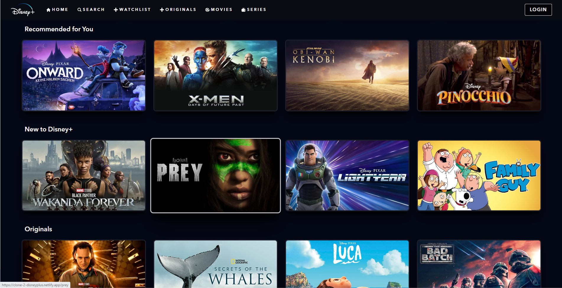 GitHub - Pilag6/disneyPlus-Clone: React.JS | Disney Plus Clone