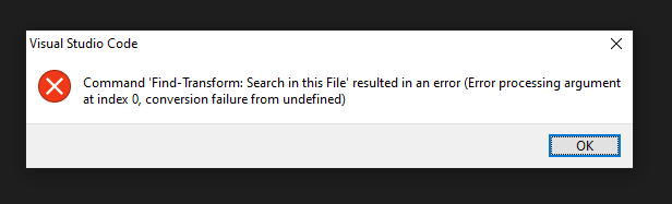 Find and Transform creating errors · Issue #10 · ArturoDent/find-and-transform · GitHub