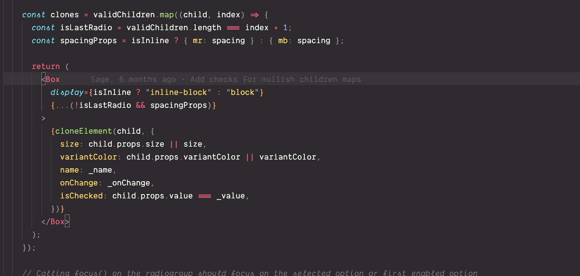 [RadioGroup/CheckboxGroup] Error: each child in a list should have a ...