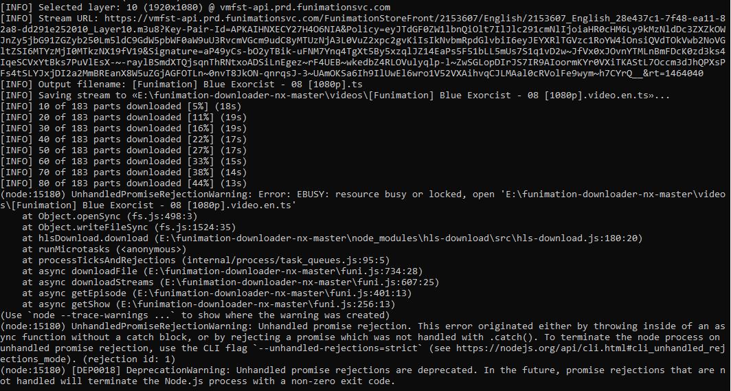 [BUG] UnhandledPromiseRejectionWarning: Error: EBUSY: resource busy or locked · Issue #116 ...