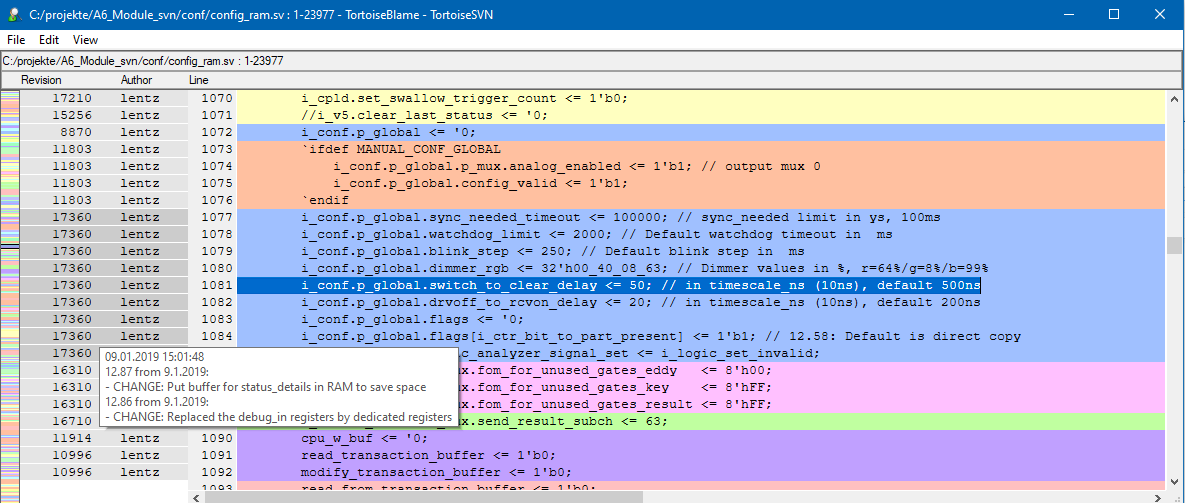 Alignment in blame display not correct · Issue #1242 · fork-dev/TrackerWin · GitHub