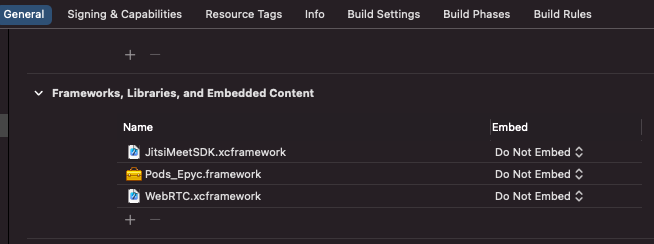 dyld: Library not loaded: @rpath/JitsiMeetSDK.framework/JitsiMeetSDK - image not found · Issue ...