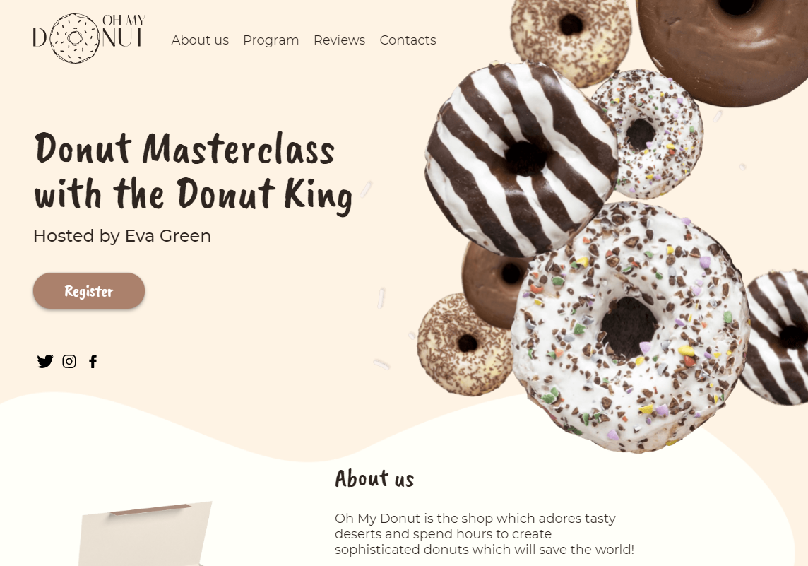 GitHub - LarisaShatil/Donut-Project: 🍩Donut website