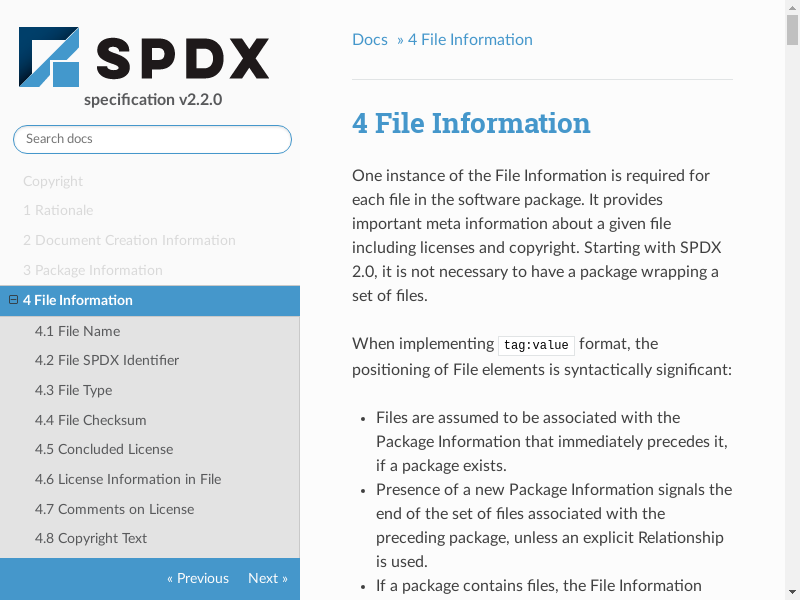 Sidebar has very poor visibility · Issue #452 · spdx/spdx-spec · GitHub
