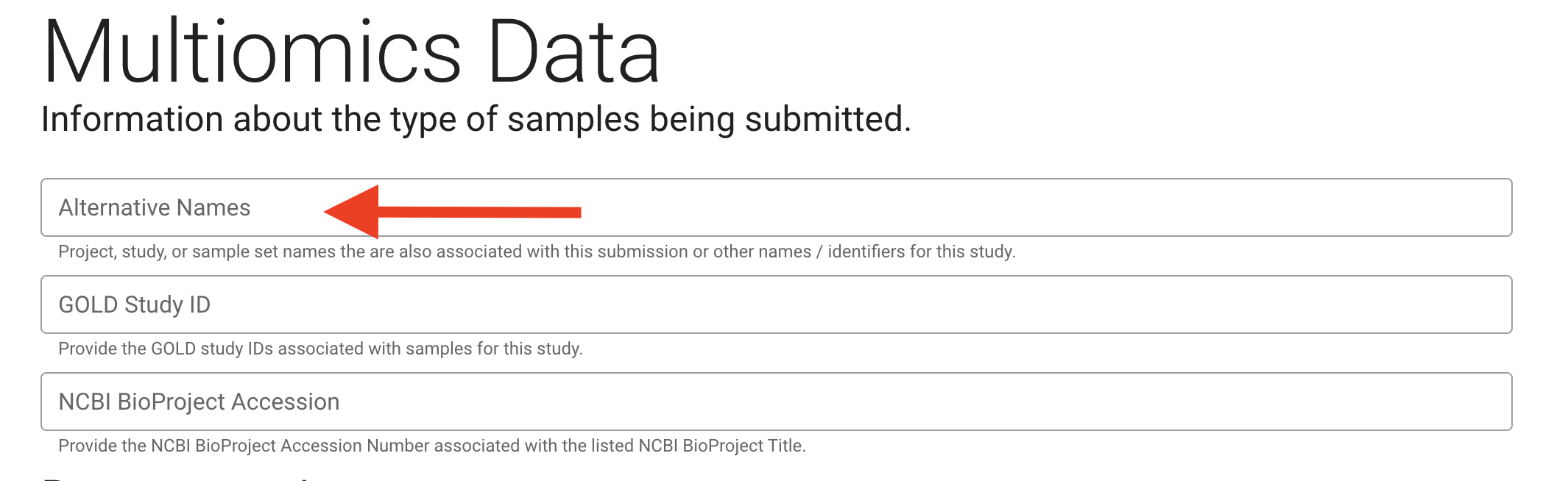 Multiomics: Alternative names is confusing · Issue #880 · microbiomedata/nmdc-server · GitHub