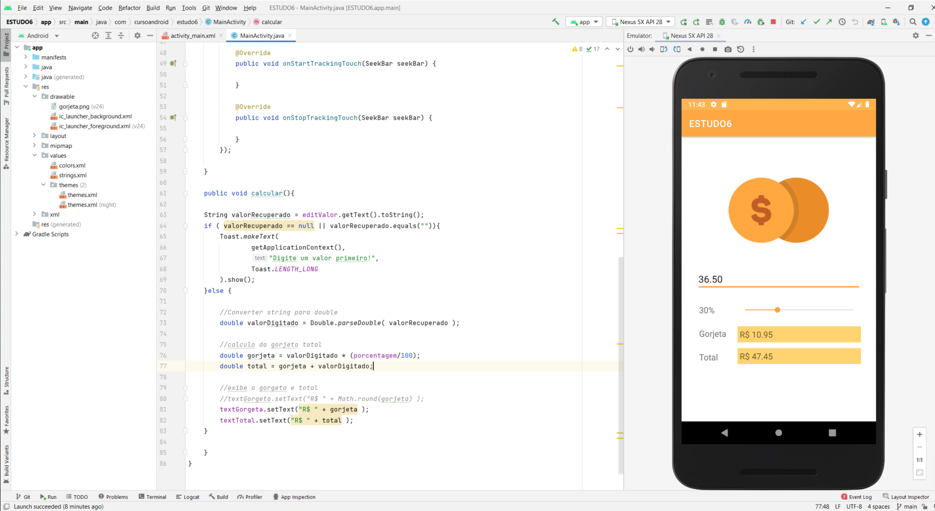 GitHub - HenriqueRodriguesOliveira/App-Gorjeta: Aplicativo calculadora de gorjeta.