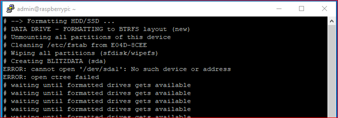 Error formating HDD · Issue #2210 · raspiblitz/raspiblitz · GitHub
