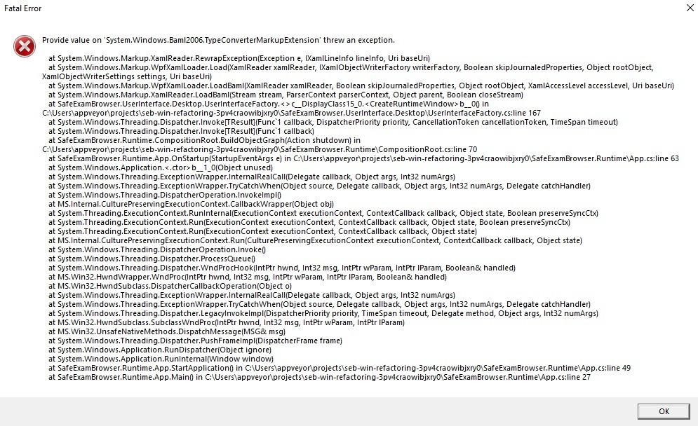 Invalid class error while starting SEB · Issue #33 · SafeExamBrowser ...