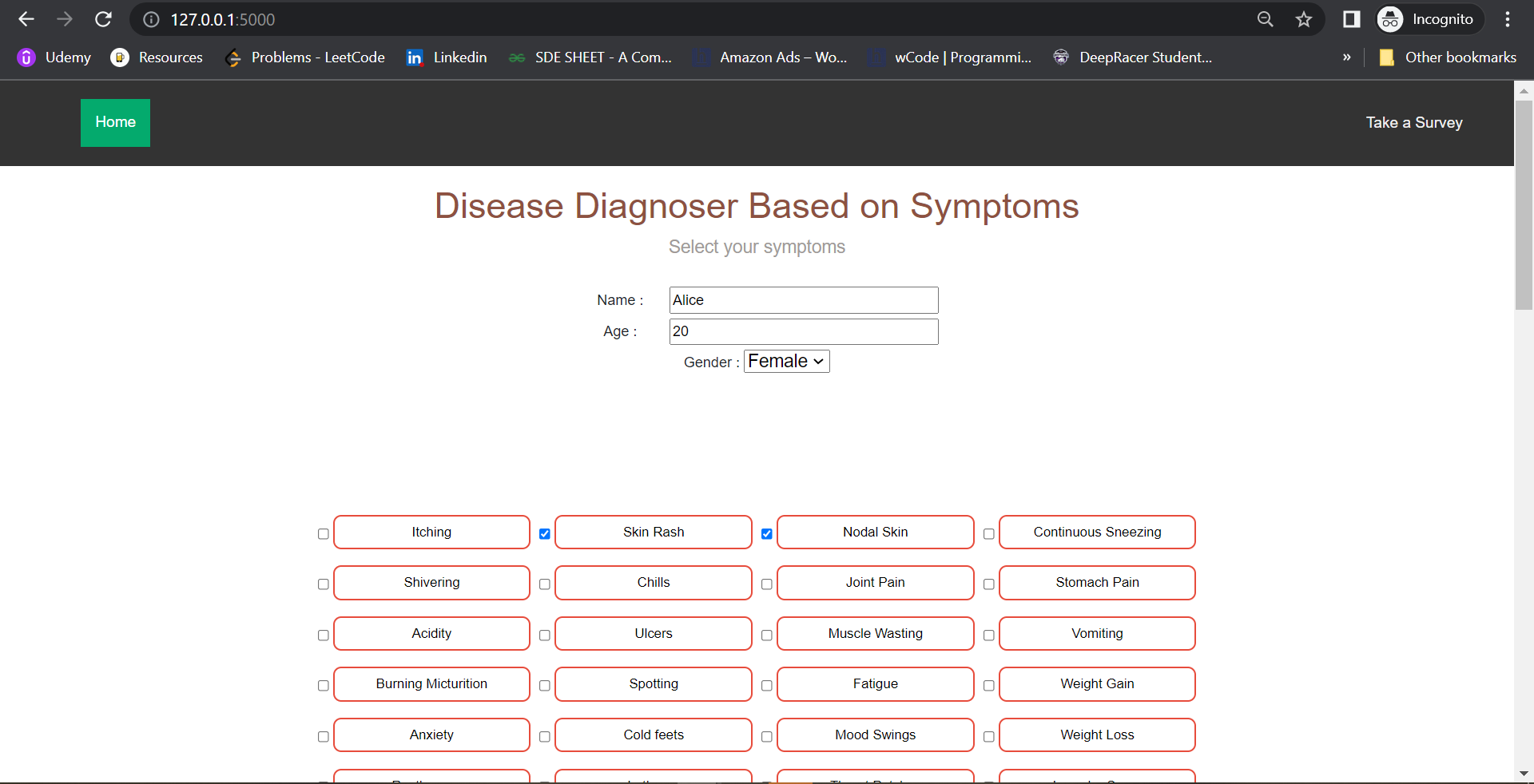 GitHub - Vaishnavi-Markunde/Disease-Diagnosis-based-on-Symptoms
