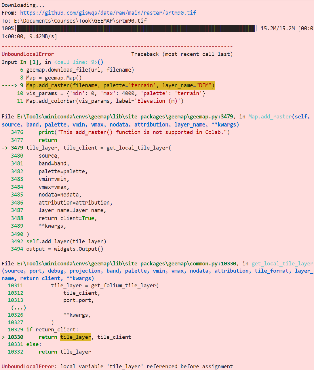 add local raster not working · gee-community geemap · Discussion #627 · GitHub