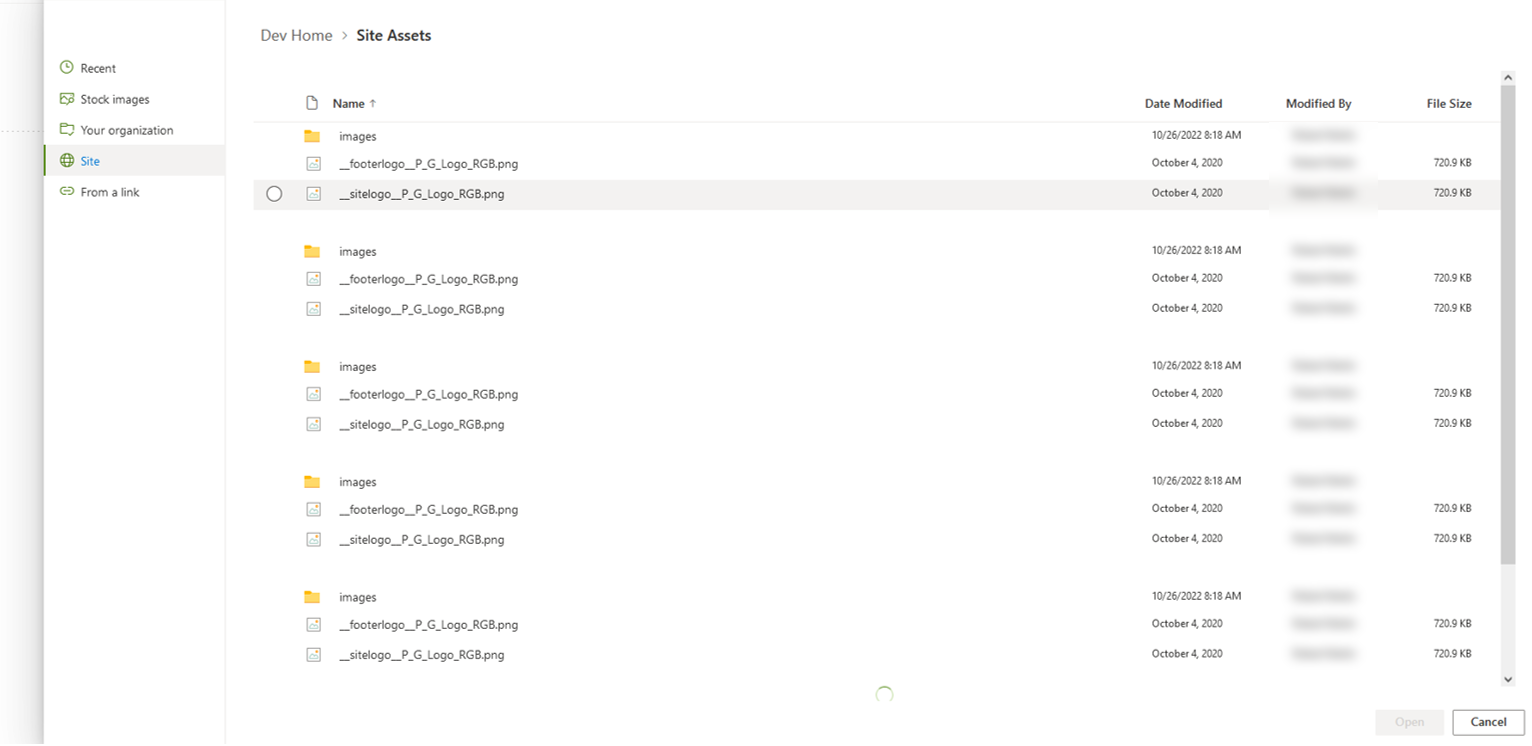 FilePicker, Tiles View, Unable to Select Images from Site Tab · Issue #1177 · pnp/sp-dev-fx ...