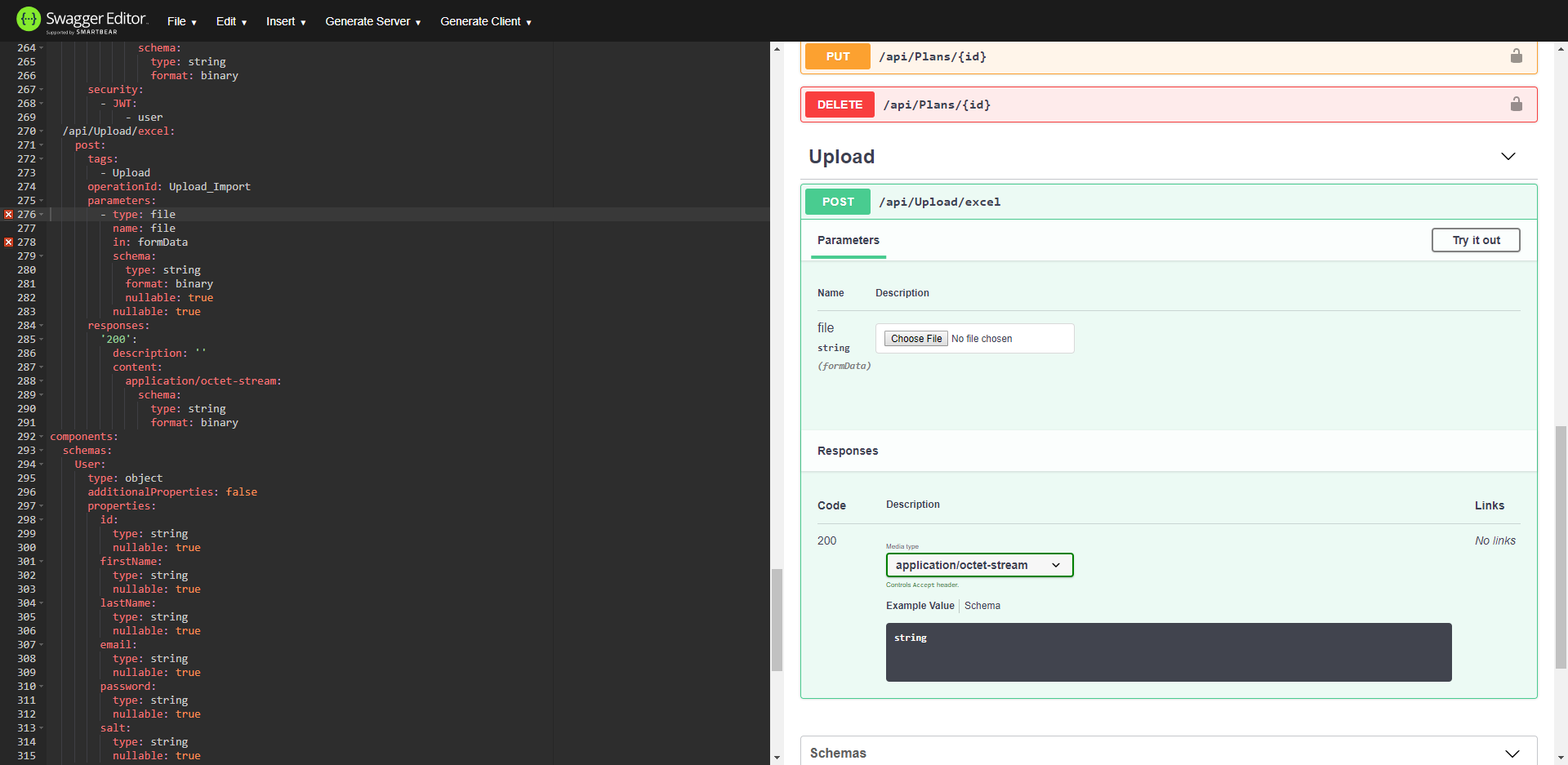 Swaggerui3 Execute Button Not Working If Parameter Is Iformfile · Issue 2220 · Ricosuternswag