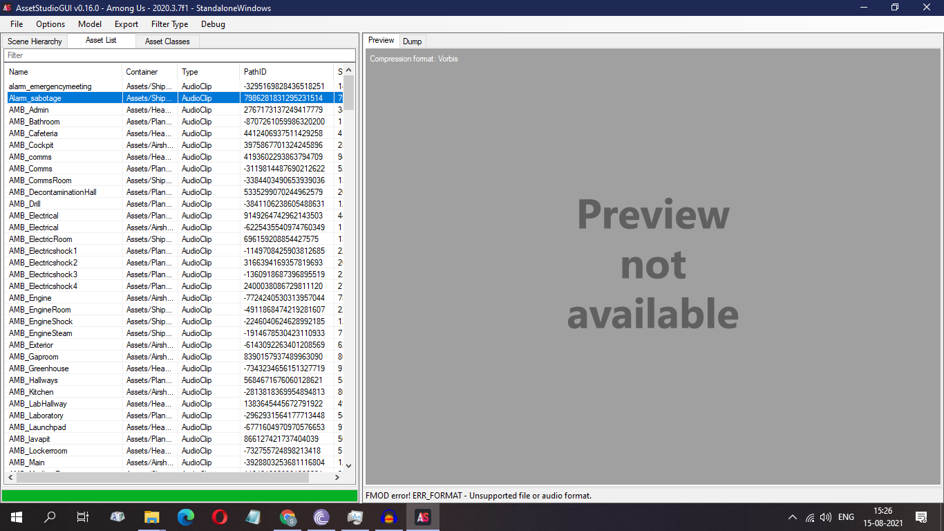 AssetStudio doesn't properly read Among Us' AudioClips · Issue #818 · Perfare/AssetStudio · GitHub
