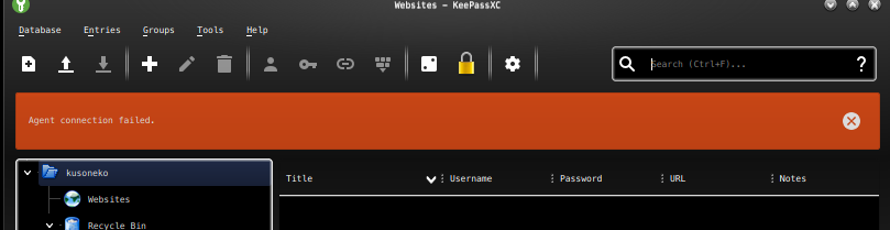 Agent connection failed · Issue #4460 · keepassxreboot/keepassxc · GitHub
