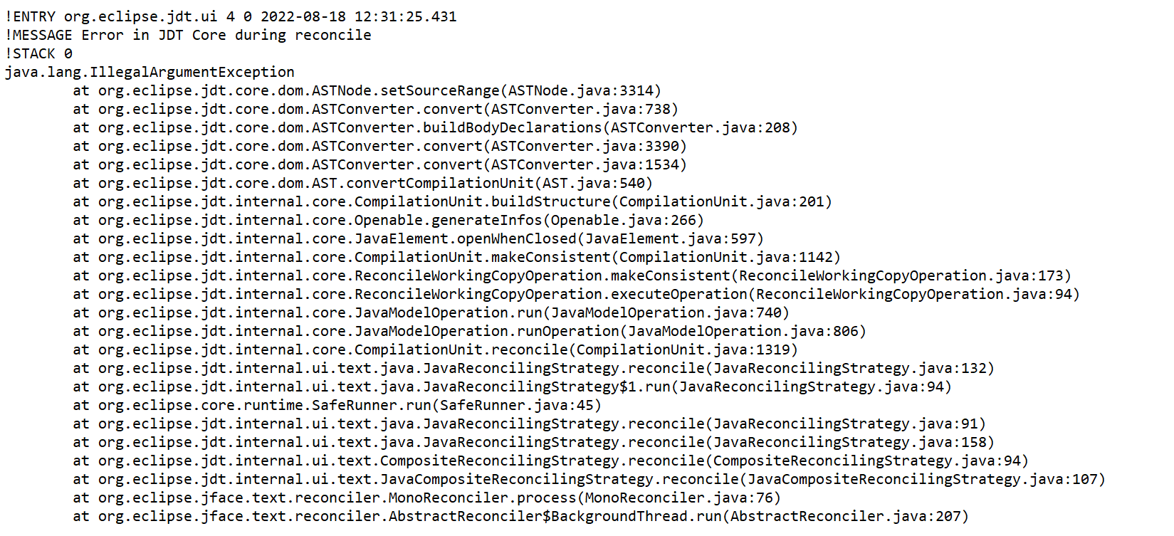 Exception occurred during compilation unit conversion · Issue #324 · eclipse-jdt/eclipse.jdt ...