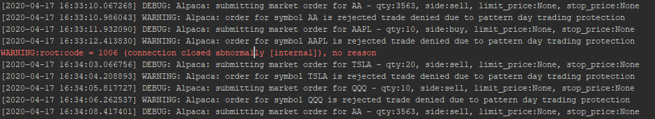 1006 (connection closed abnormally [internal]), no reason · Issue #127 ...