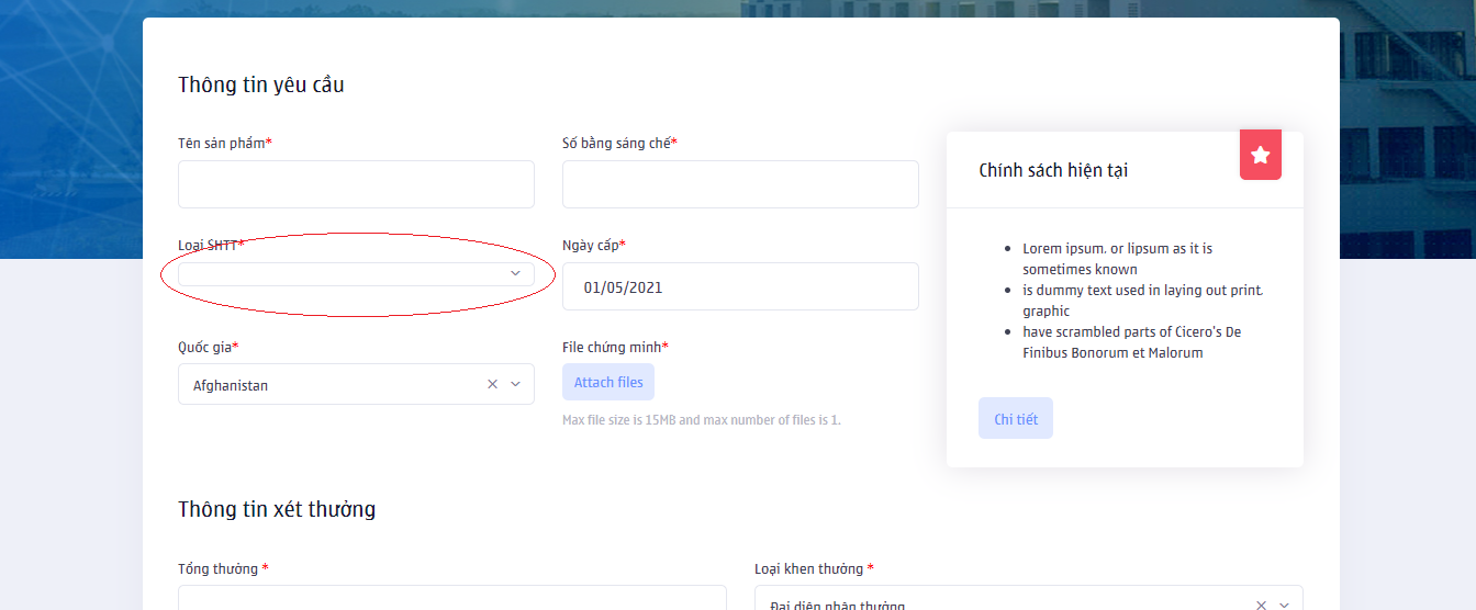 (GUEST) Đăng kí khen thưởng bằng sáng chế lỗi giao diện · Issue #699 · FPT-SAP-LAB/Science ...