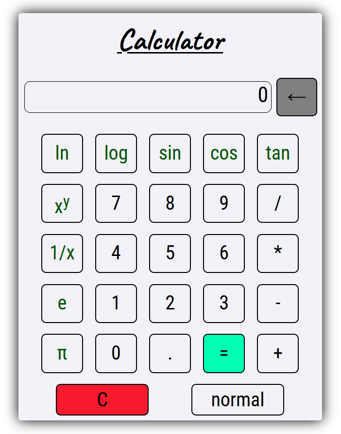 GitHub - butani111/calculator: This calculator has two modes (normal ...