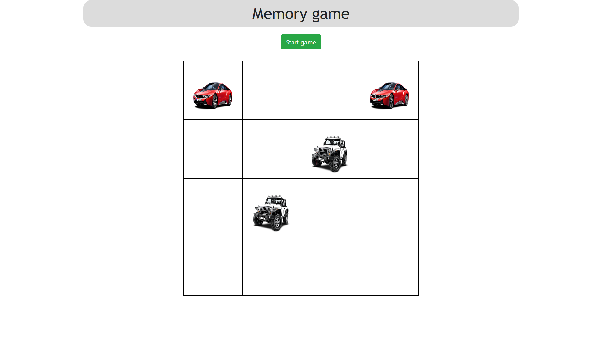 GitHub - butani111/memory-game: It is memory based game. Player have to ...