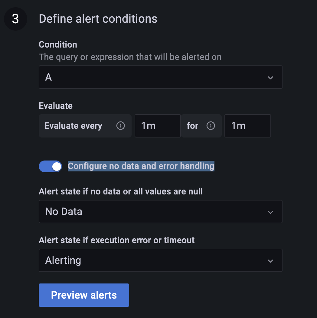 New Alerting (ngalert) : Configure no data an error handling could not set · Issue #35865 ...